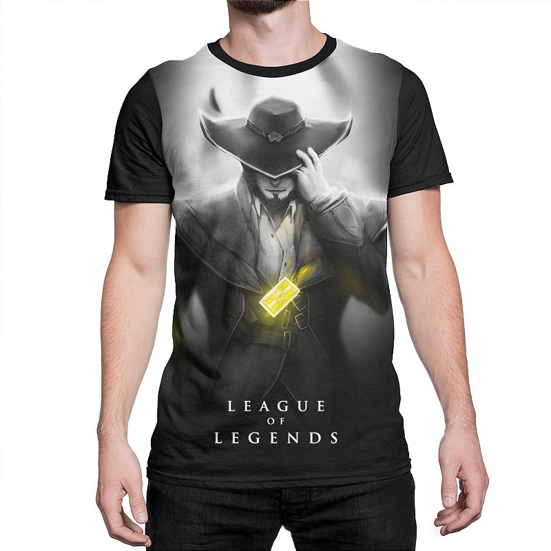 🚀 Camiseta Twisted Fate League of Legends Lol Preta | Decora Geek ...