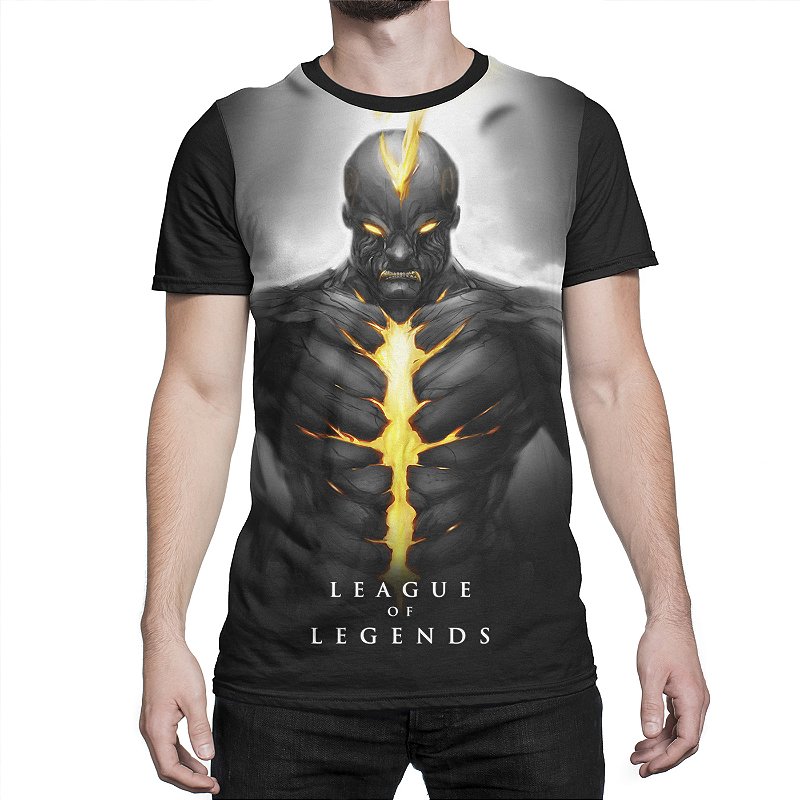 🎉 Camiseta Brand League of Legends Lol Preta | Decora Geek - Decora Geek