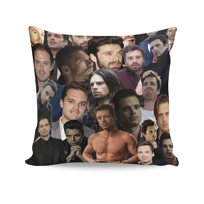 ⭐ Almofada Sebastian Stan Fotos Colagem Decoração M2 | Decora Geek ...