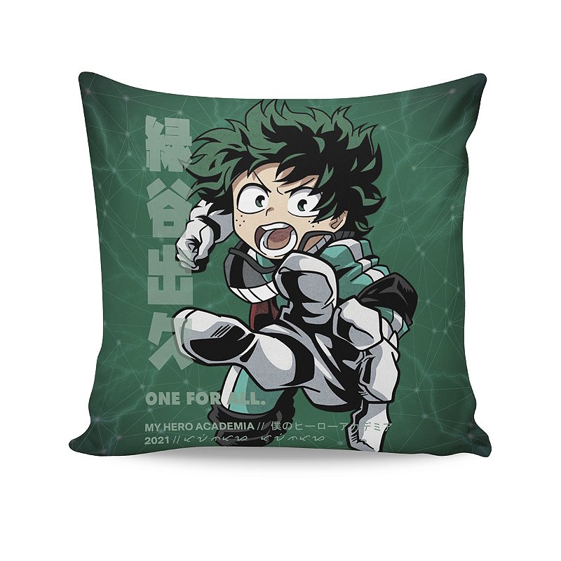 🎉 Almofada My Hero Academia Deku Midoriya Verde | Decora Geek - Decora Geek