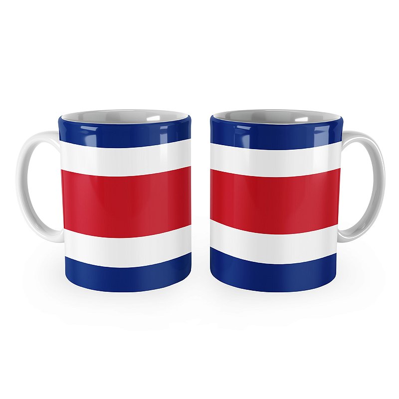 ⭐Caneca Bandeira da Costa Rica País | Decora Geek - Decora Geek