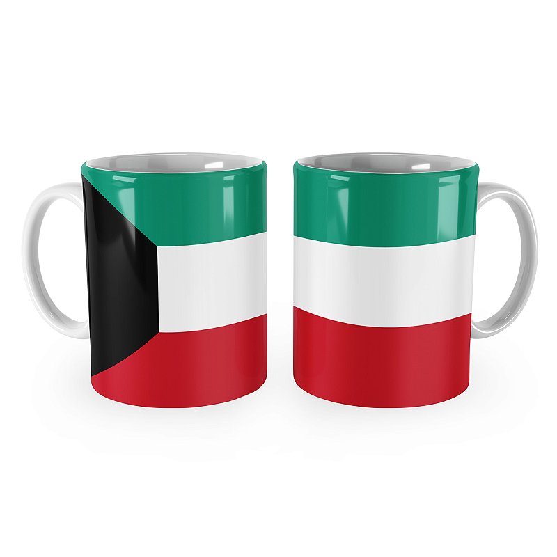 Caneca Bandeira do Kuwait País | Decora Geek - Decora Geek
