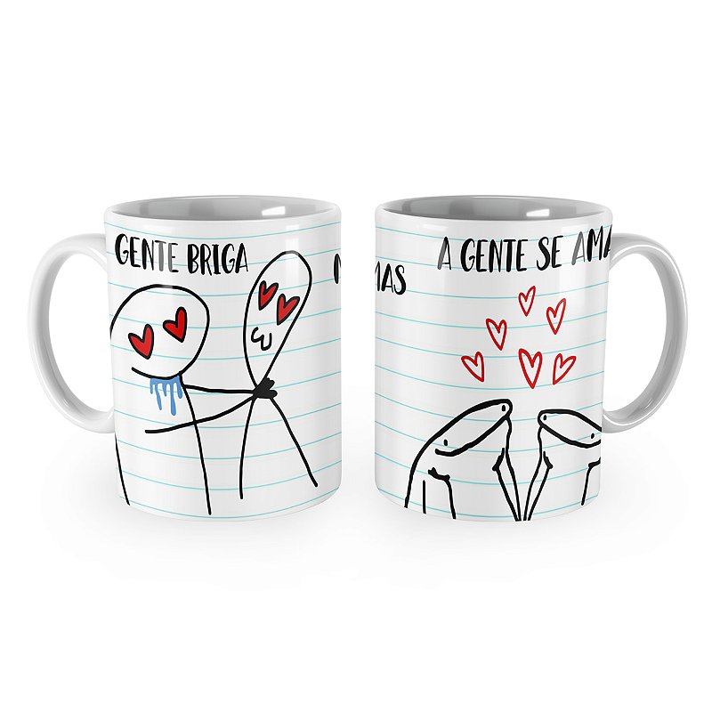 Caneca Flork A Gente Briga Mas Se Ama | Decora Geek - Decora Geek
