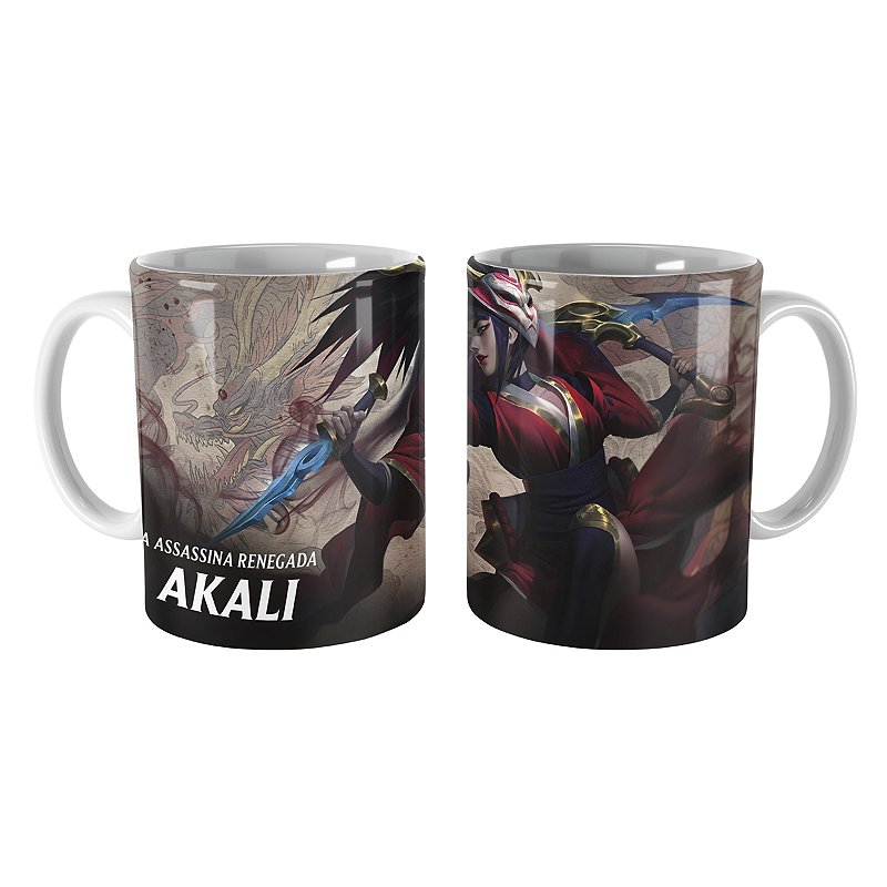 Caneca Akali Akali Lua Sangrenta League of Legends Lol | Decora Geek - Decora Geek