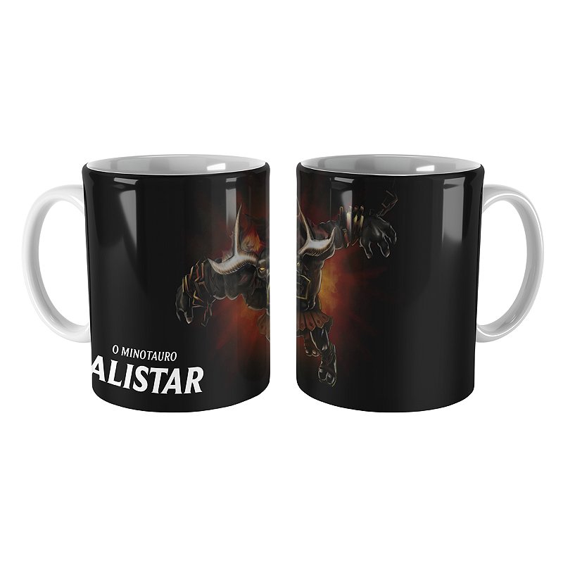 Caneca Alistar Negro League of Legends Lol | Decora Geek - Decora Geek
