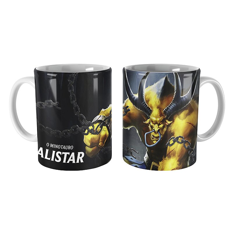 Caneca Alistar Dourado League of Legends Lol | Decora Geek - Decora Geek