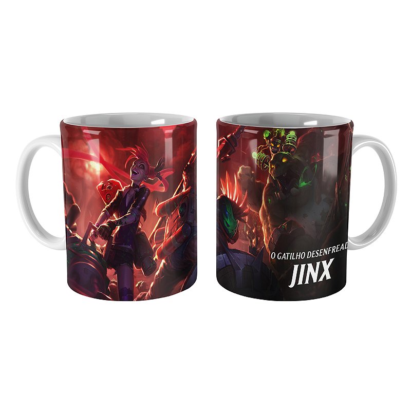 Caneca Jinx Caça-Zumbis League of Legends Lol | Decora Geek - Decora Geek