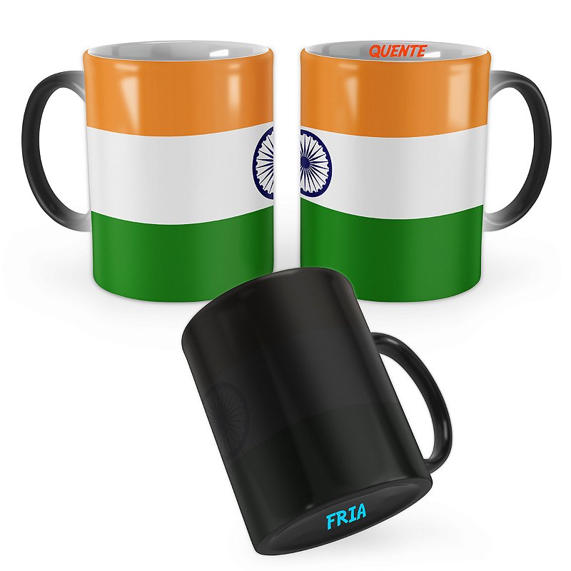 Caneca Mágica Bandeira Índia País | Decora Geek - Decora Geek