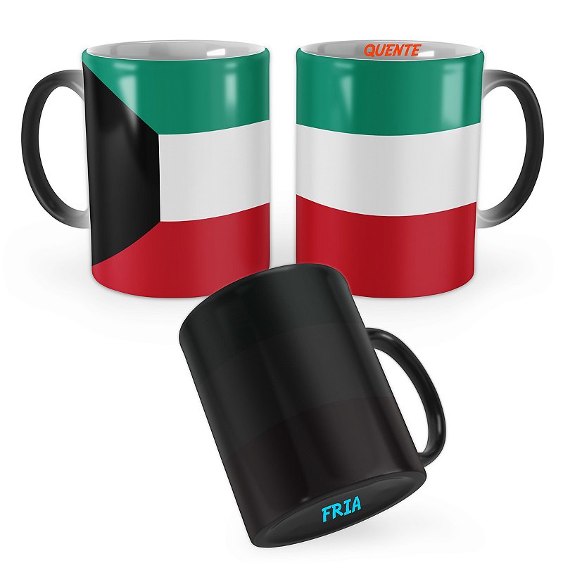 Caneca Mágica Bandeira Kuwait País | Decora Geek - Decora Geek