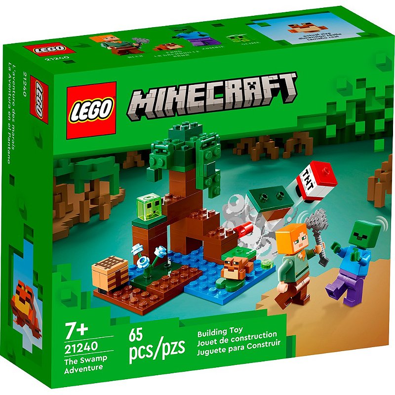 Lego Minecraft Aventura no Pantano 21240 65pcs - Datez