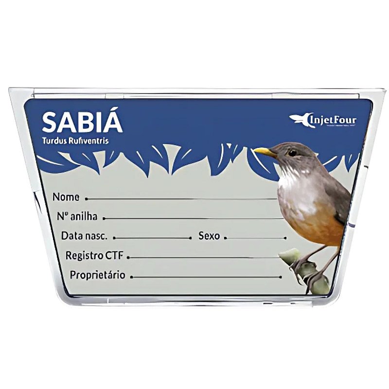 Placa de Identificação Sabiá | Injetfour - Territorio do Pet
