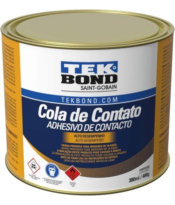 Cola de Contato Tekbond 400g 1/4 - Universo do Profissional-Tecidos ...