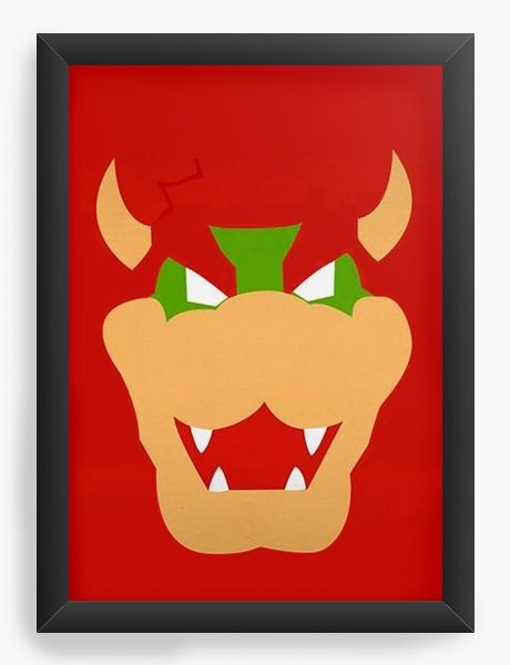 Quadro Decorativo Bowser | Produtos Nerd e Geek - Camisetas Nerd e Geek ...