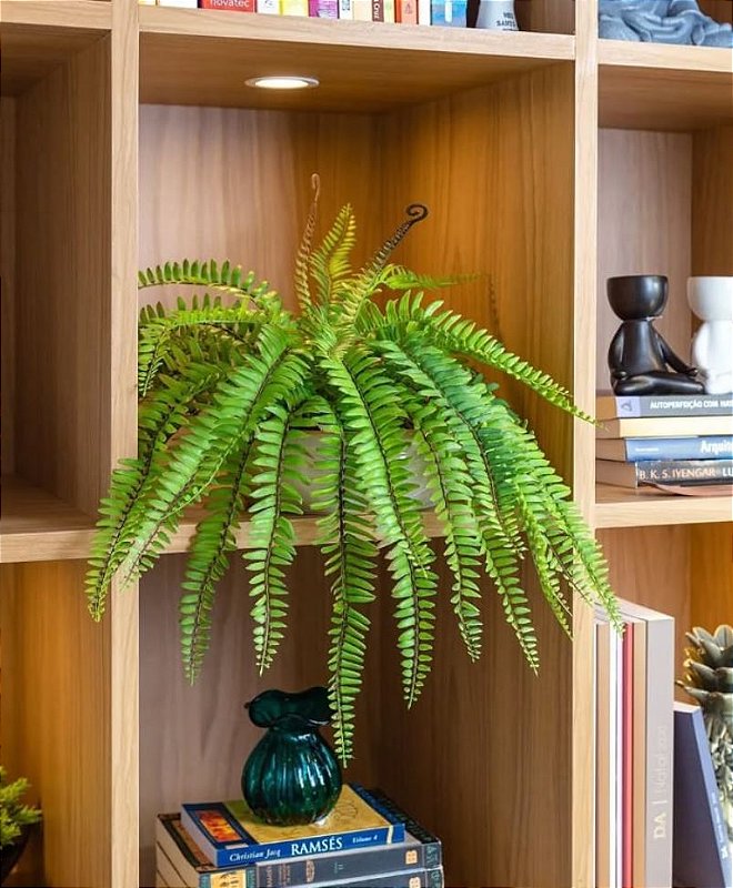 Arranjo Samambaia Artificial 69cm Pendente Com Vaso - FLORESCER DECOR ...