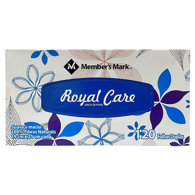 Lenço De Papel Royal Care Suave Descartável 120 Unid - Vals Magazine