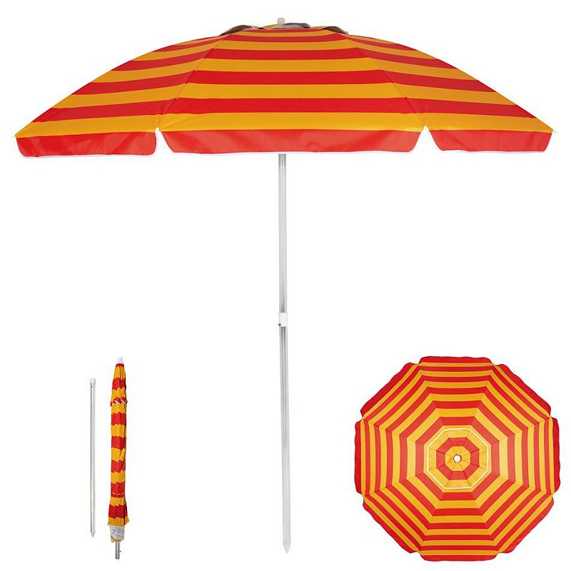 Guarda Sol Alumínio Articulado 2,4 Metros Mor | Loja Armazém BR ...