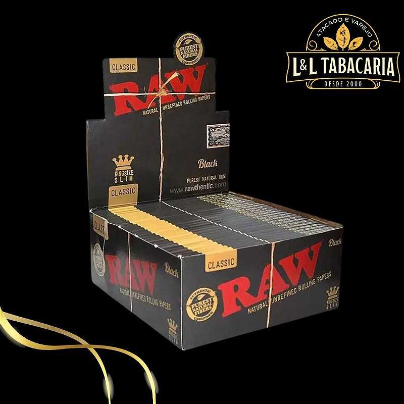 RAW BLACK CAIXA C/50 - Distribuidora LL