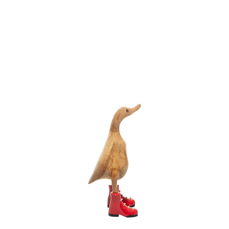 Escultura Pato de Botas em Madeira Vermelha P - La Prado Home - A Sua ...