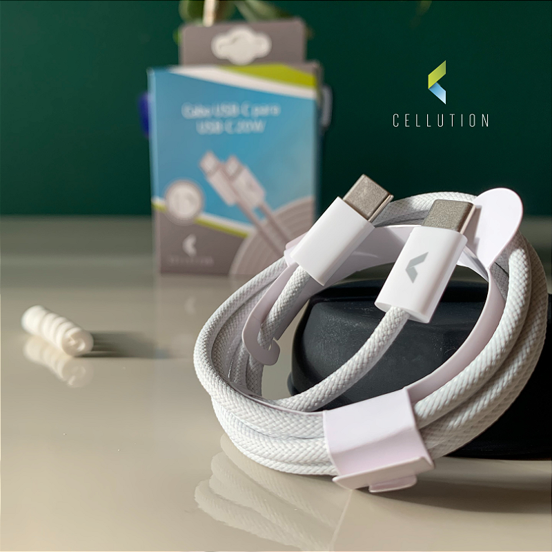 Cabo Tipo C Tipo C 20W Turbo para iPhone 15 - Cellution Eletronics