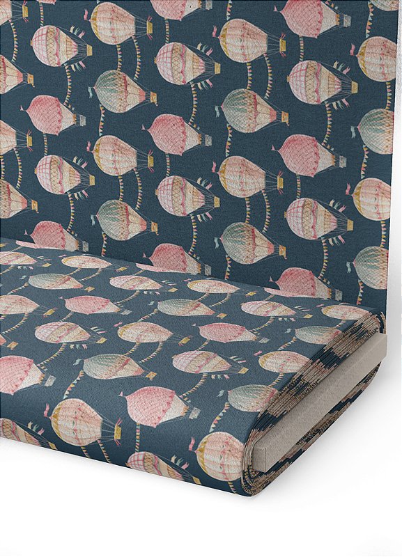 Tecido Soft Estampa Digital Balões Fundo Azul Marinho | Web Estampas ...