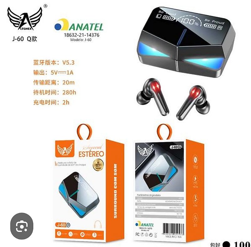 Fone bluetooth j60 - MEGA Brasil eletrônicos