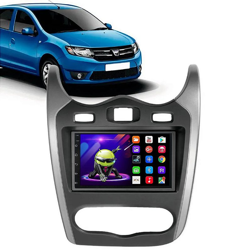Kit Central Multimídia Android Renault Sandero Logan 2012-2014 GPS TV ...