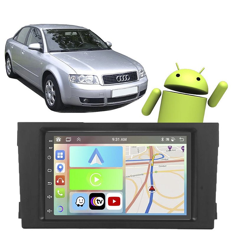 Kit Central Multimídia Android Audi A6 1997-2004 - 7" CarPlay GPS TV ...