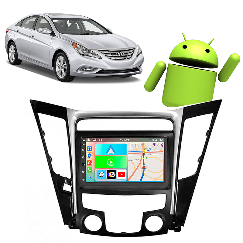 Kit Multimídia Hyundai Sonata 2011-2014 Android Auto 7" CarPlay - Ecarshop