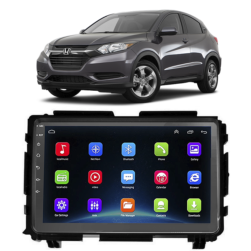 Kit Multimídia Android 9" Honda HR-V 2015 2016 2017 2018 2019 2020 ...