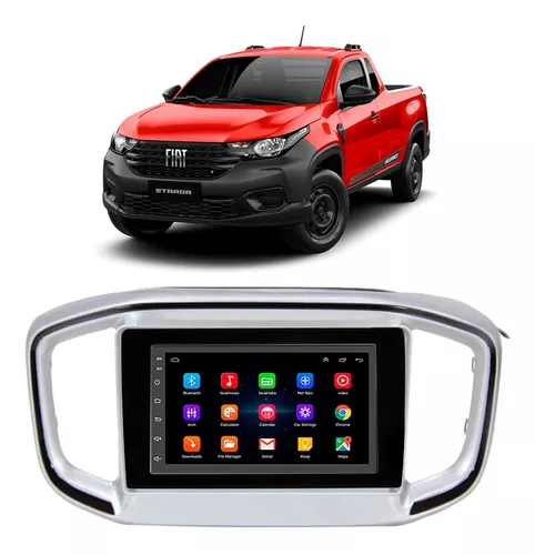 Kit Central Multimídia Android Fiat Strada 2021-2024 GPS TV 7" Câmera ...