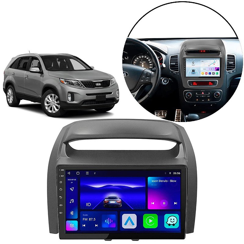 Kit Multimídia Android Octa-Core 4/64GB Sorento 2013-2015 CarPlay - Ecarshop