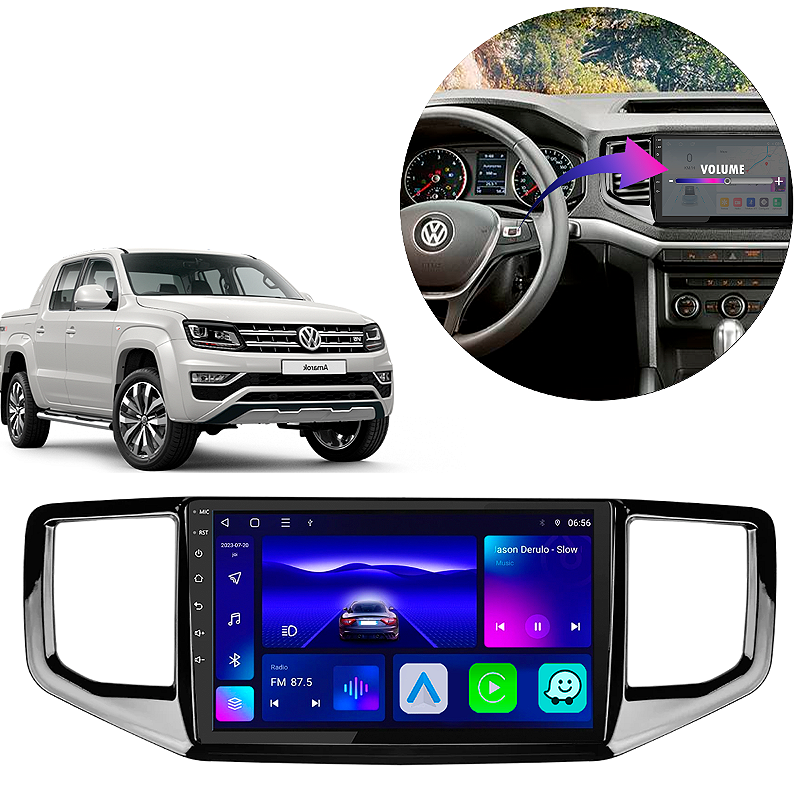 Kit Multimídia Android Octa-Core 4/64 9" Amarok 2017-2021 CarPlay - Ecarshop