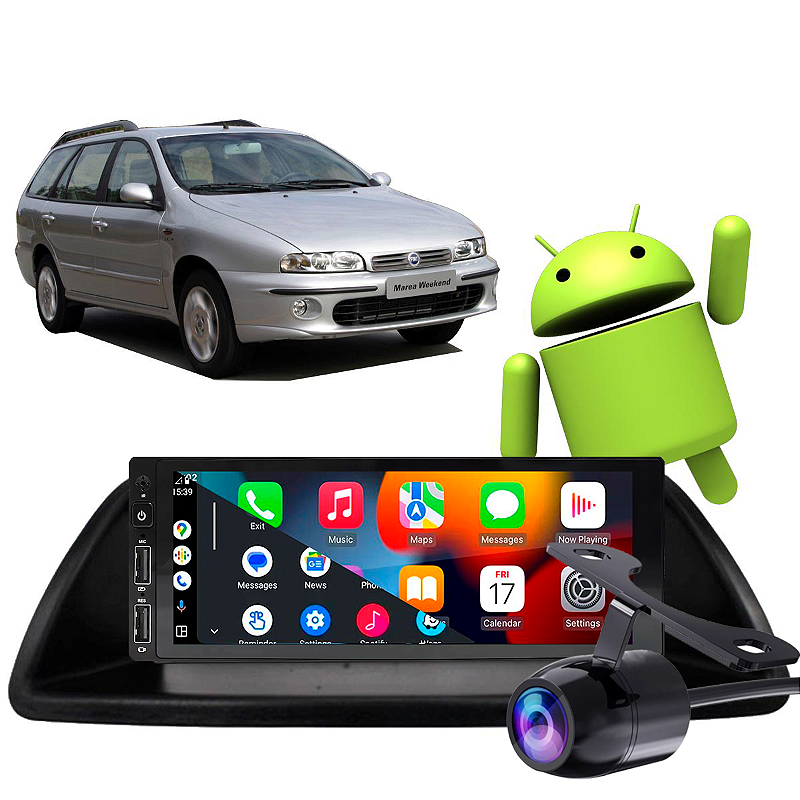 Central Multimídia Android Fiat Marea Brava 1995-2008 GPS Bluetooth - Ecarshop