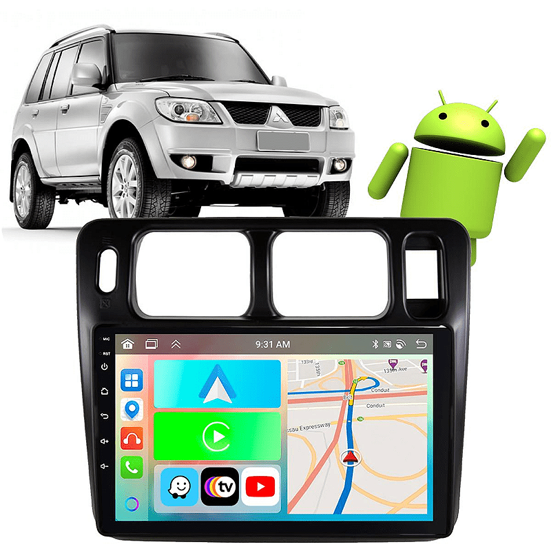 Central Multimídia Pajero TR4 9" Android Octa-Core 4GB 64GB GPS - Ecarshop