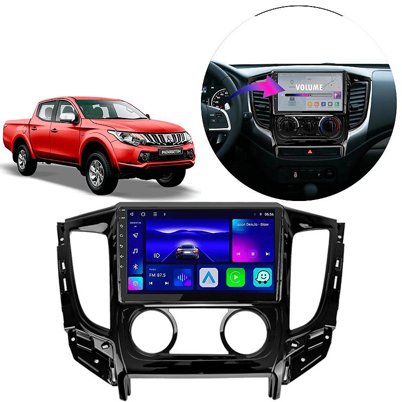 KIT MULTIMIDIA OCTA-CORE 9" L200 TRITON 16/22 PAJERO 18/20 - Ecarshop