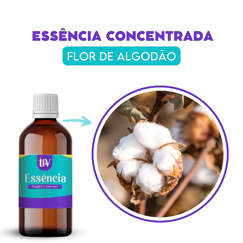 Flor de Algodão, Essência Premium para Velas, Essência Concentrada ...