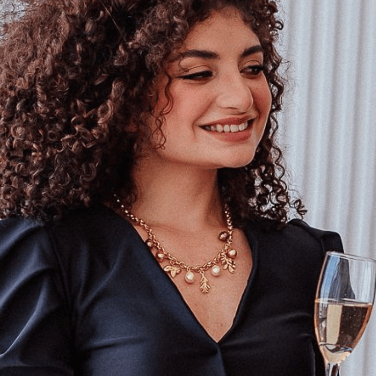 Colar pingentes e pérola barroca - Maria Fer