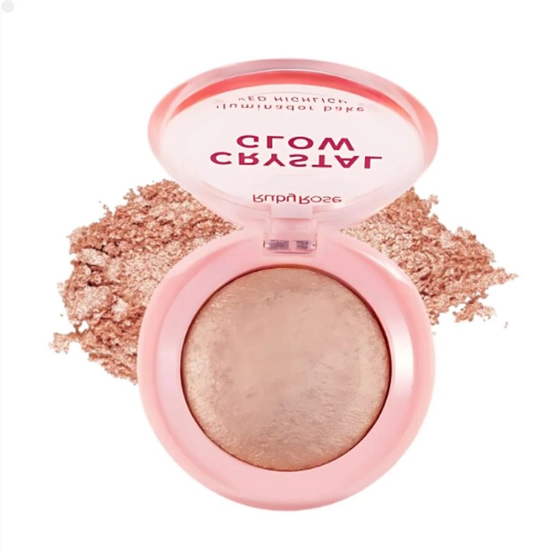 ILUMINADOR CRYSTAL GLOW PEACH GLAM HB-M700-3 RUBY ROSE - Belezar