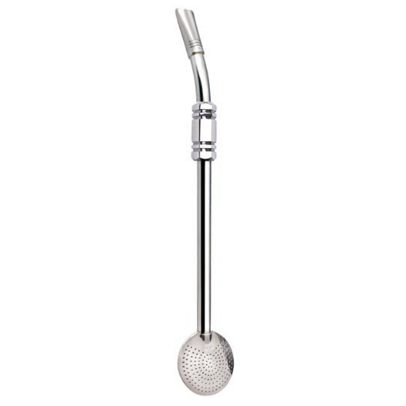 Bomba Mate Aço Inox 25cm c/ Rosca - B9 - Carina Joias