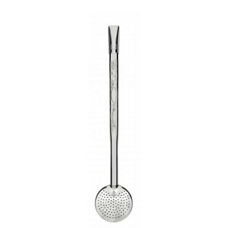 Bomba Mate Aço Inox 21cm - B100 - Carina Joias