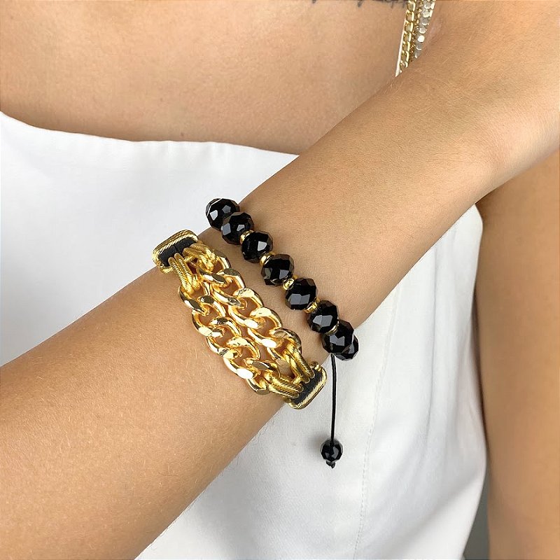 Conjunto de Pulseiras Black - Estilo Sofisticado e Moderno. - A loja ...