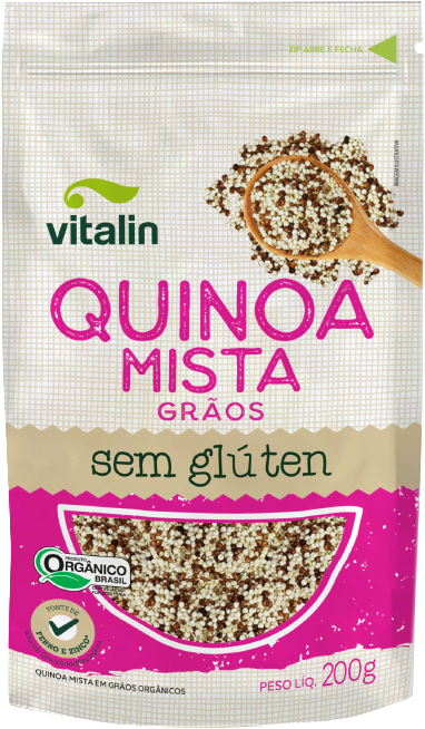 QUINOA MISTA GRAOS ORGANICA 200G VITALIN - Distra Alimentos
