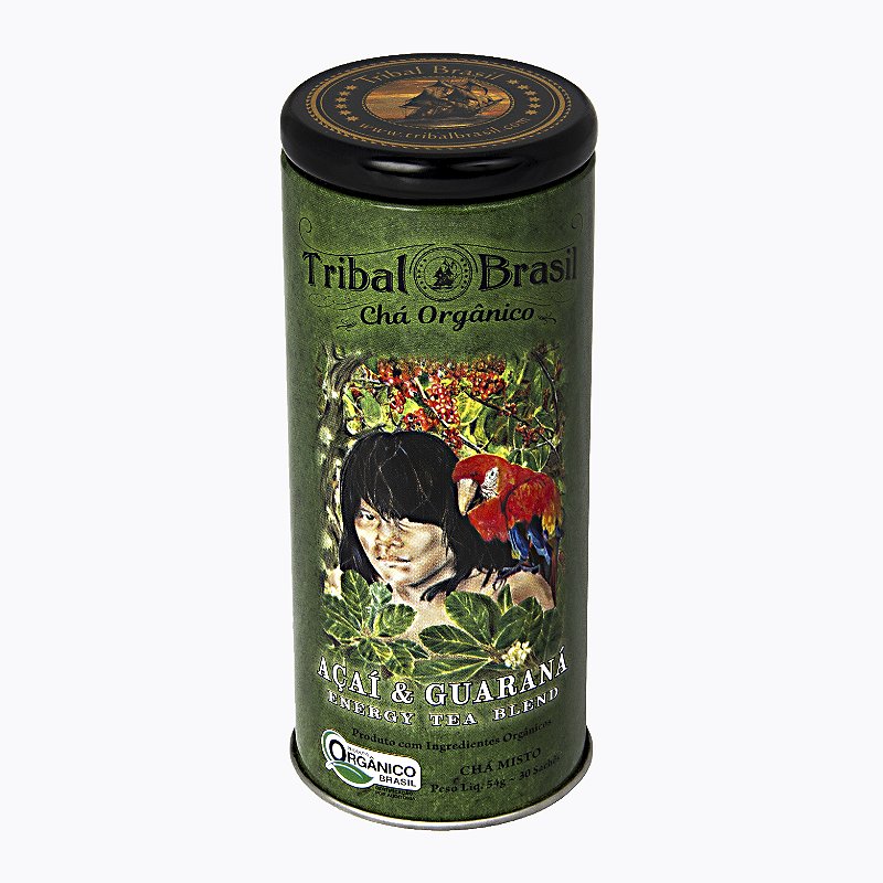 CHA ORGANICO ACAI GUARANA LATA 30 X 1,8G TRIBAL - Distra Alimentos