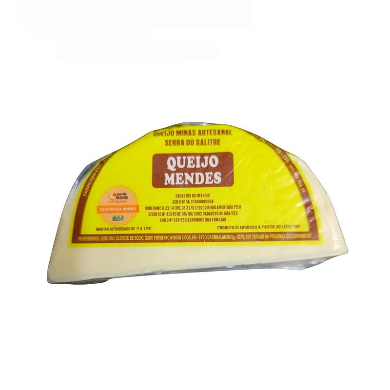 Queijo Mendes meia lua peça pedaço embalagem a vácuo - EMPORIO DA TERRA