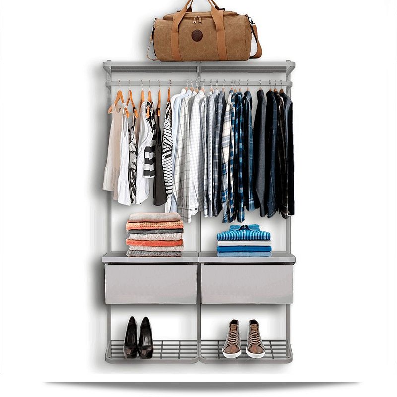 Guarda Roupa Closet Aramado Modulado Gaveta MDF 1,30m - Casa Expressa
