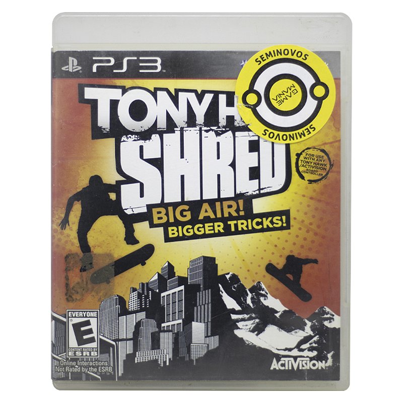 Jogo Usado Tony Hawk Shred: Big Air! Bigger Tricks! PS3 - Game Mania Jogo Usado Tony Hawk Shred: Big Air! Bigger Tricks! PS3 - Game Mania