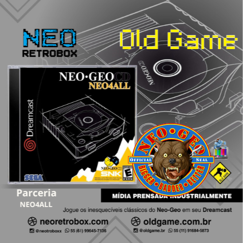 Neo4All Dreamcast - Emulador de Neogeo cd *ULTIMA UNIDADE * - Neoretrobox