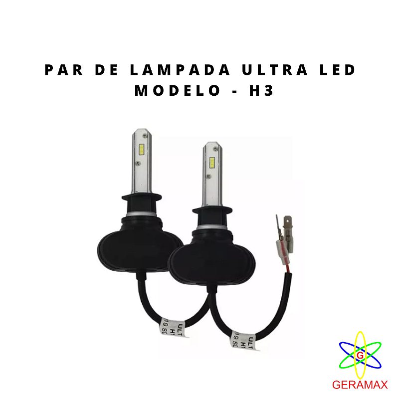 lampada-h3-led-super-branca barato - Loja Geramax