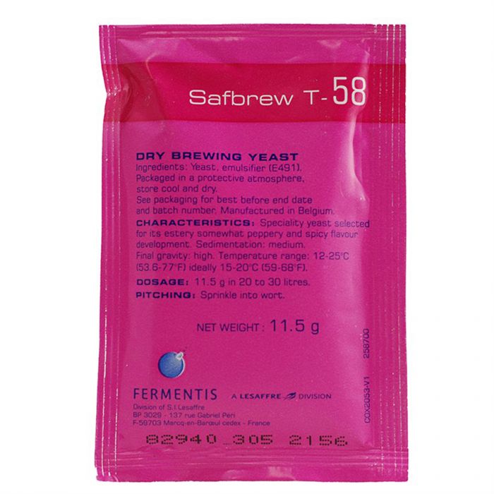 Fermento Seco T58 - Fermentis - Insumos do Vale - Tudo para a Sua Cerveja