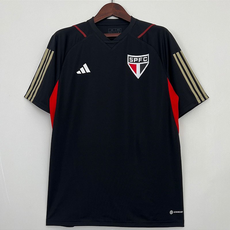 Nova Camisa São Paulo Treino Preta Torcedor Masculina 2023 2024 021